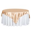 "Efavormart 60"" SILVER Satin Square Tablecloth Overlay - Topper Cover ...