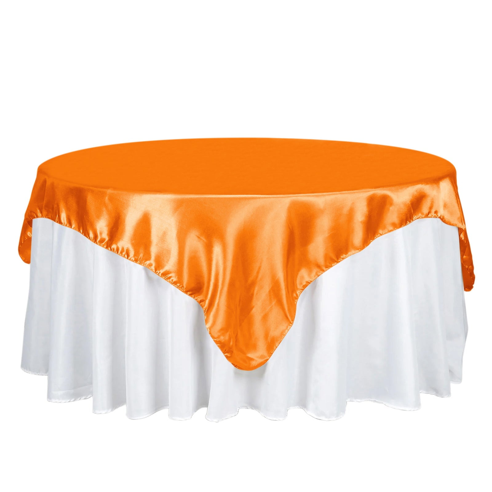 Efavormart 72" SATIN Square Tablecloth Overlay For Wedding Catering ...