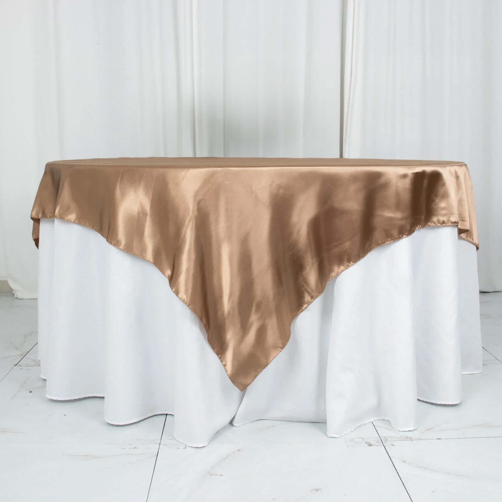 Efavormart 72" SATIN Square Tablecloth Overlay For Wedding Catering ...