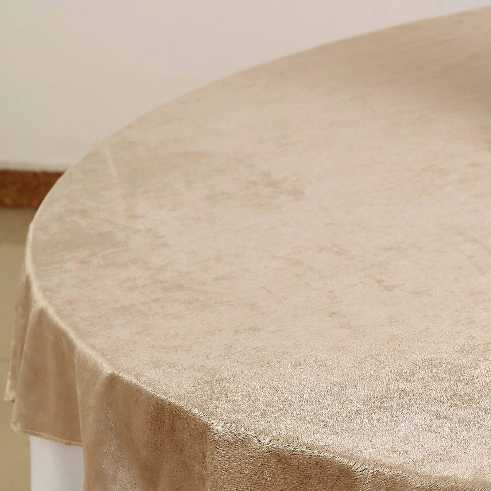 Efavormart 72"x 72" Champagne Premium Velvet Square Table Overlay ...