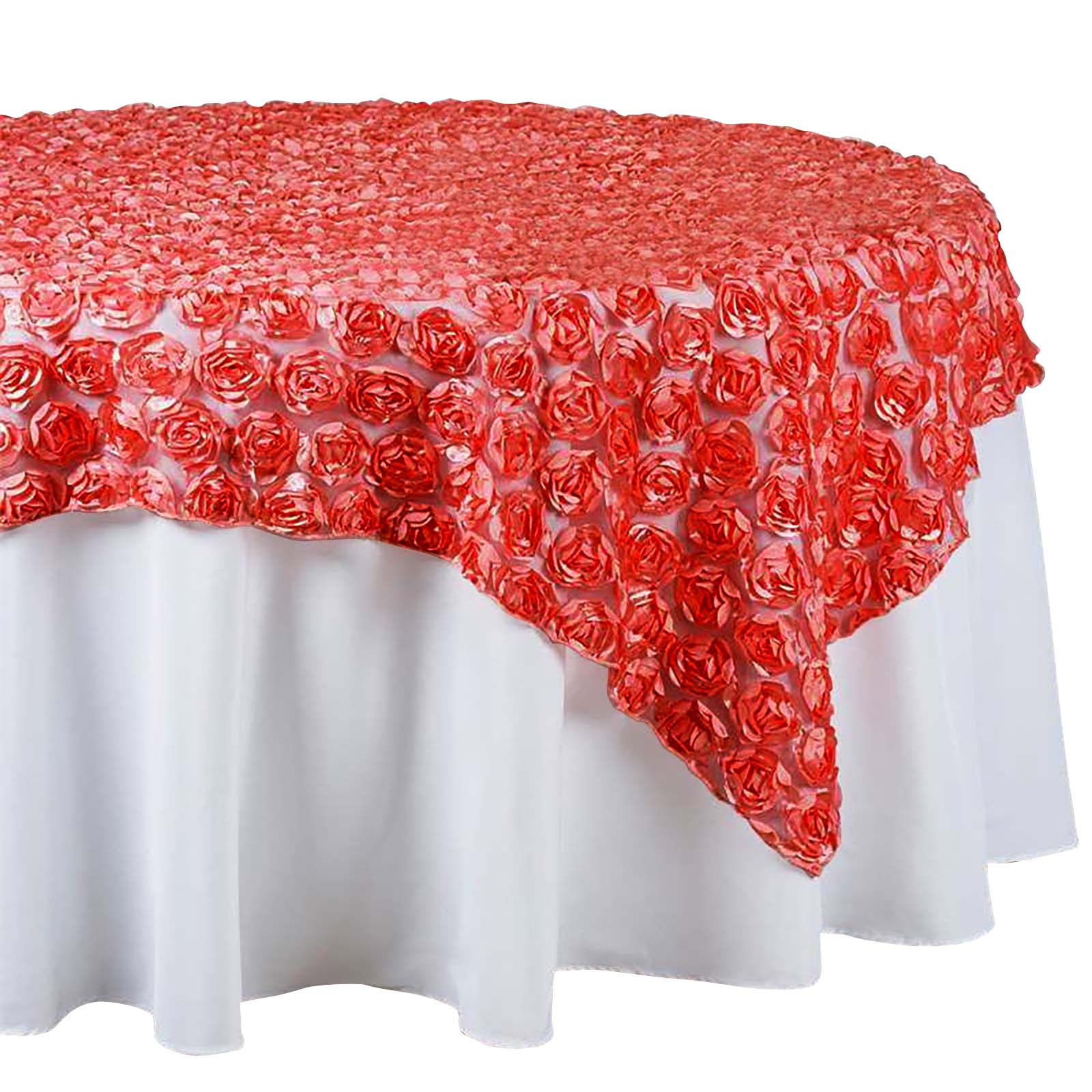 Efavormart Blush Organza Square Tablecloth Overlay 72" x 72" Square ...