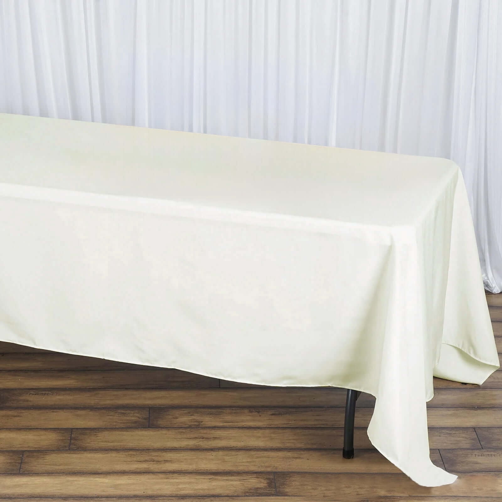 Efavormart 72x120" Seamless Premium IVORY 200 GSM Linens Polyester ...