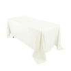 Efavormart 90x156" Seamless Premium IVORY 200 GSM Linens Polyester ...