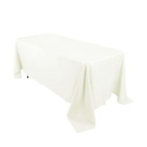 Efavormart 90x156" Seamless Premium IVORY 200 GSM Linens Polyester ...