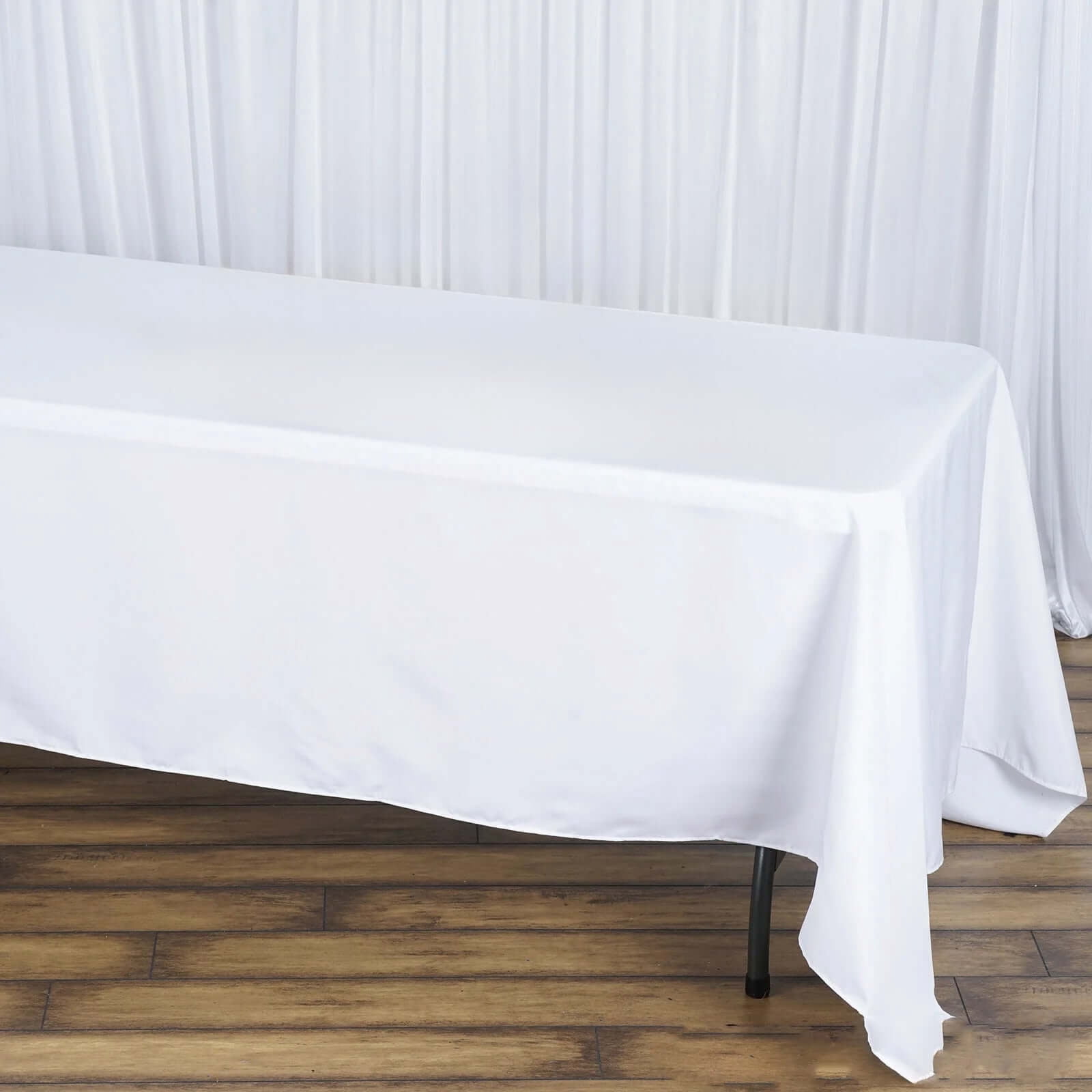 Efavormart 72x120" Seamless Premium WHITE 200 GSM Linens Polyester ...