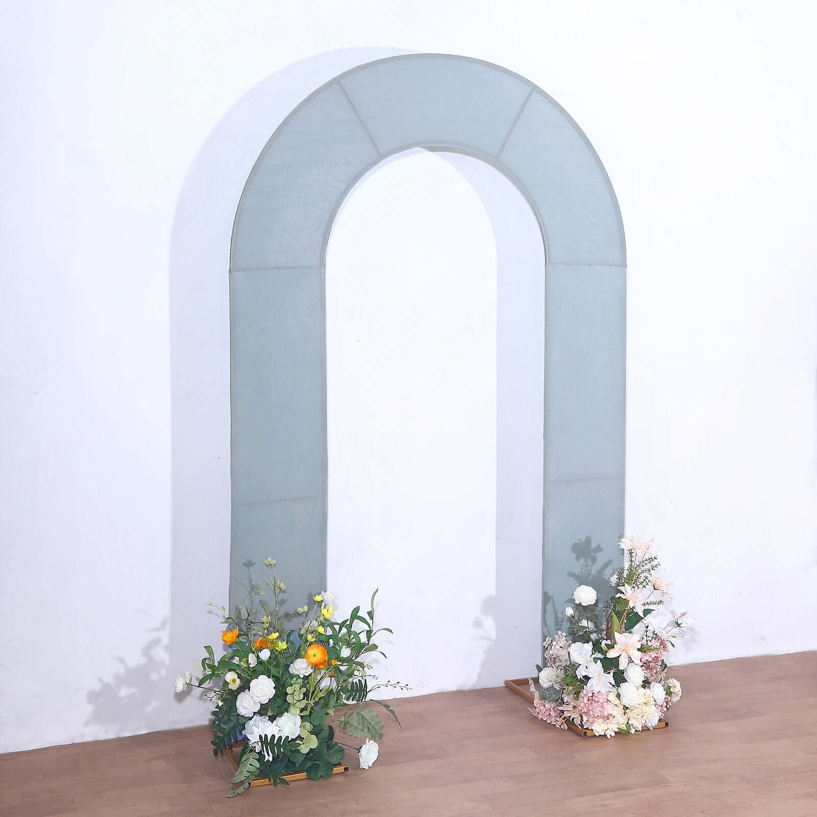 Efavormart 7ft Dusty Blue Spandex Fitted Open Arch Backdrop Cover ...