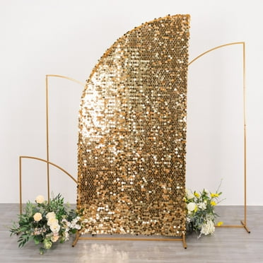 Efavormart 7ft Gold Metal Frame Wedding Arch, Round Rectangular ...