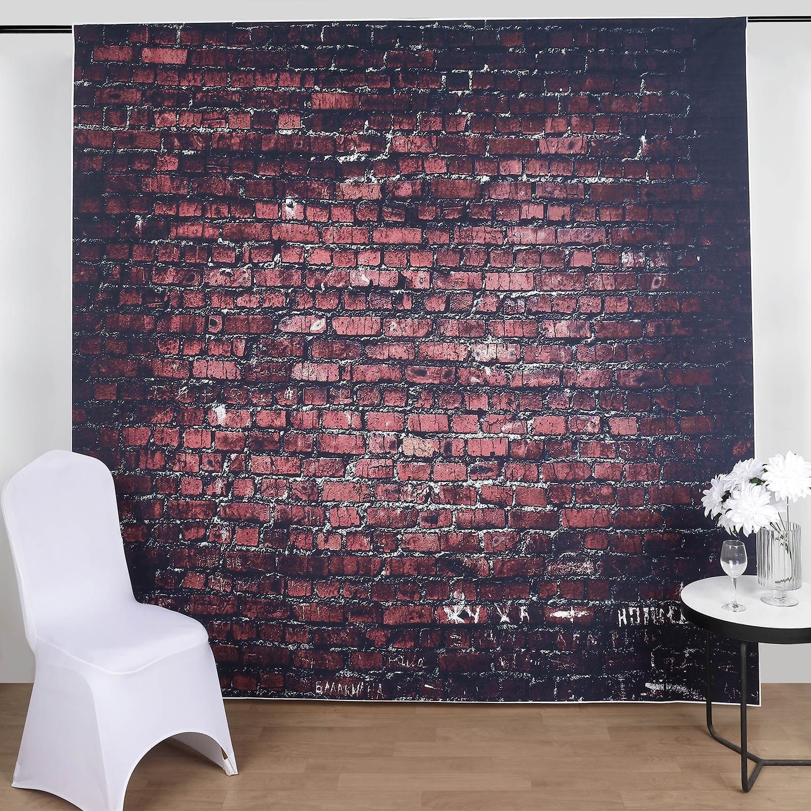 Efavormart 8FTx8FT | Dark Red Bricks Vinyl Party Backdrop, Brick Wall ...