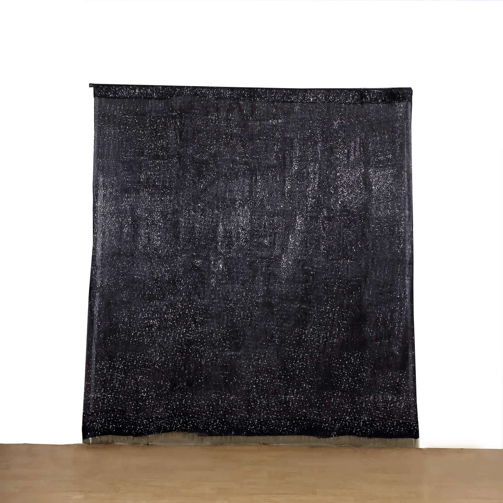 Efavormart 8ft Black Metallic Fringe Shag Photo Backdrop Divider ...