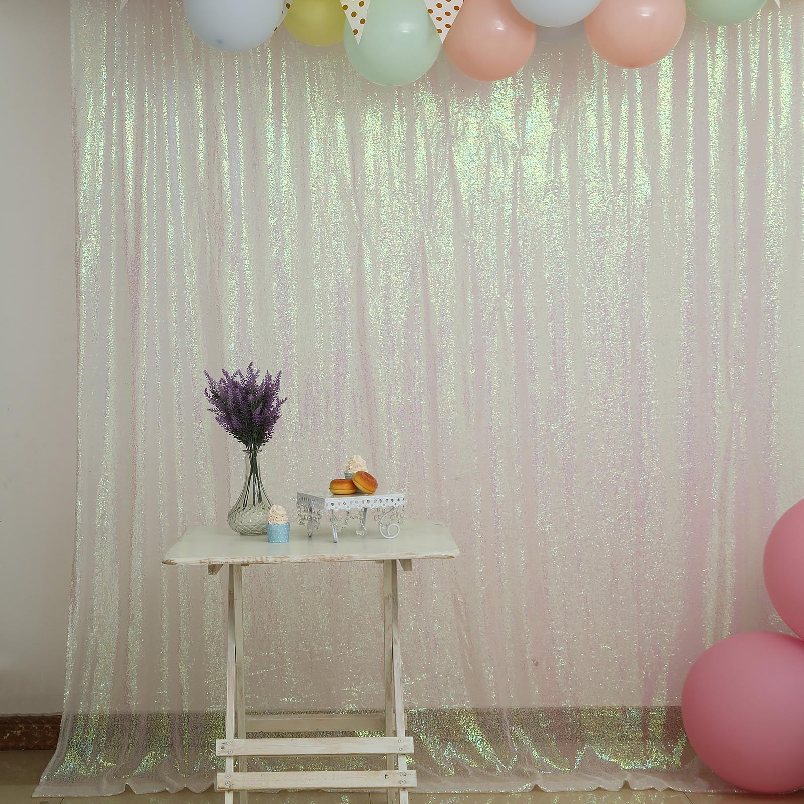 Efavormart 8ft Iridescent Sequin Photo Booth Backdrop Photography ...