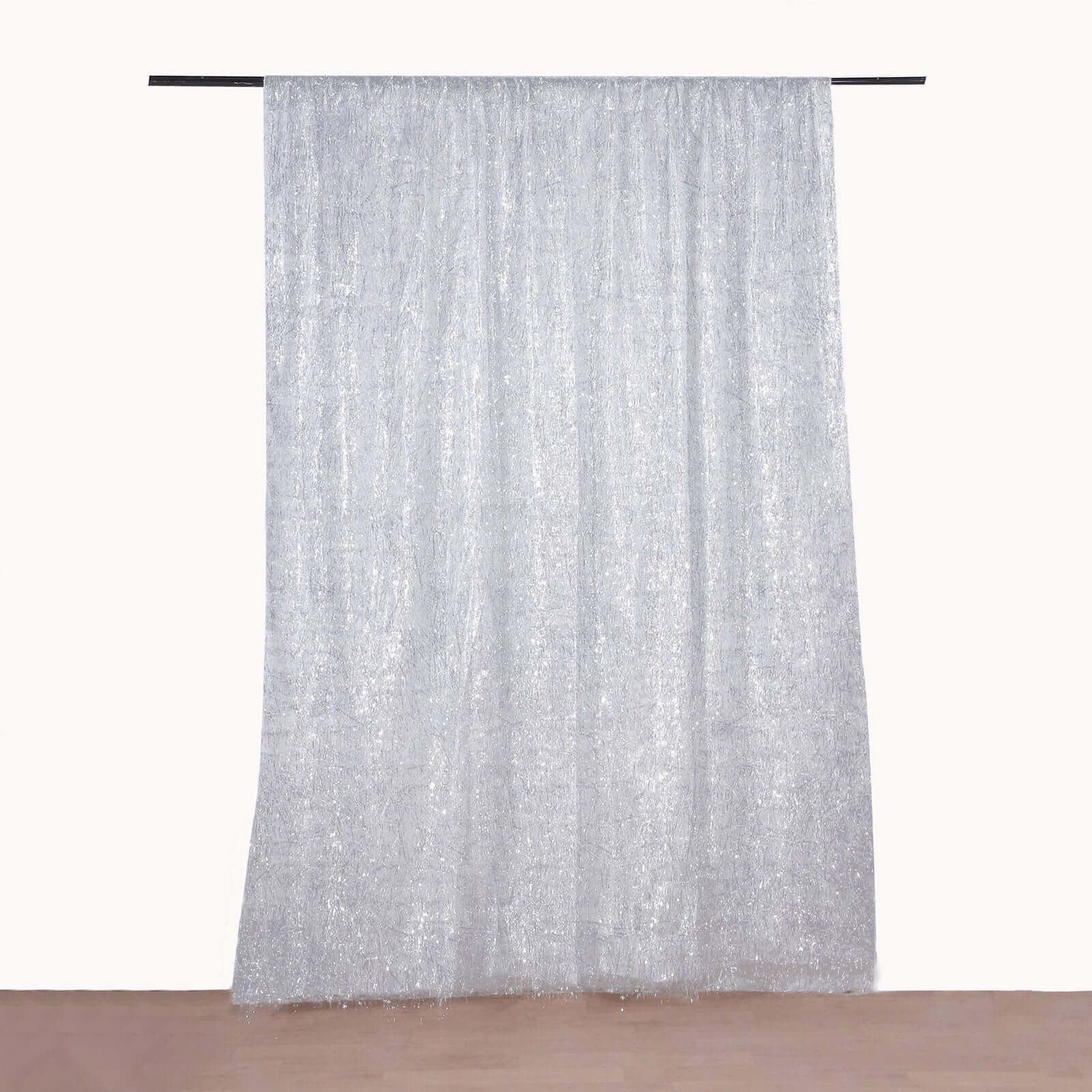 Efavormart 8ft Silver Metallic Fringe Shag Photo Backdrop Divider ...