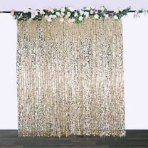 BalsaCircle 8 feet x 8 feet Matte Champagne Big Payette Sequin Backdrop ...