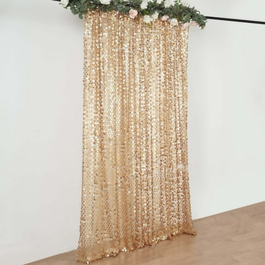 JYFLZQ Champagne Sequin Backdrop Curtain 8ft x 8ft Glitter Photo Booth ...