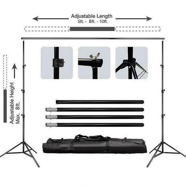 Efavormart 8ft x10ft Height Adjustable Photo Video Studio Crossbar Kit ...