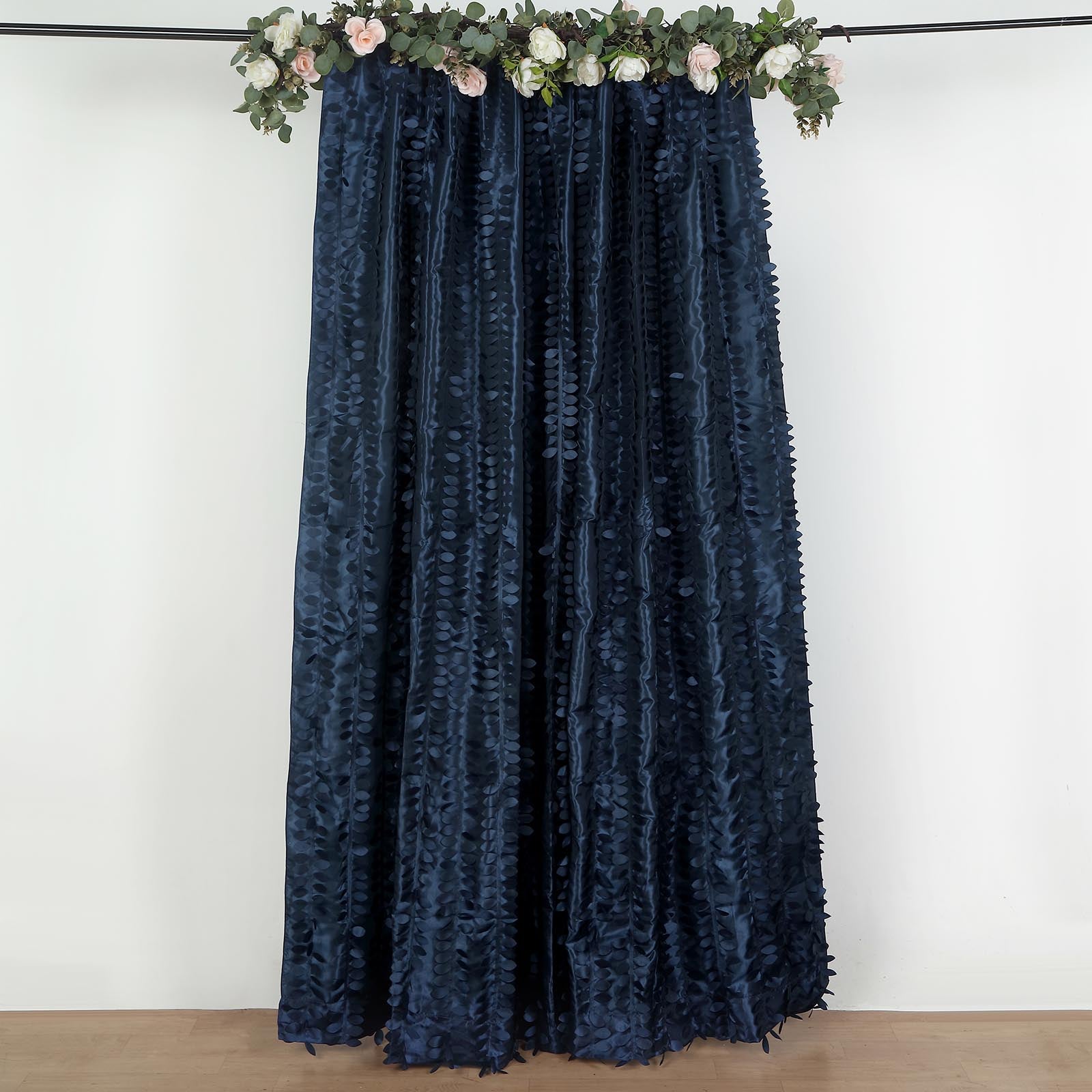 Efavormart 8ftx8ft Navy Blue Hanging Leaf Petal Taffeta Photography ...