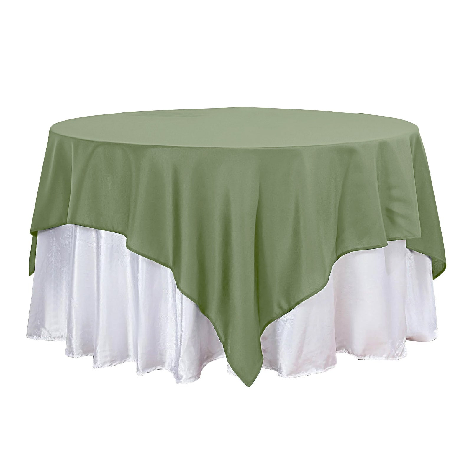 Efavormart 90" Eucalyptus Dusty Sage Wholesale Linens Polyester Square ...
