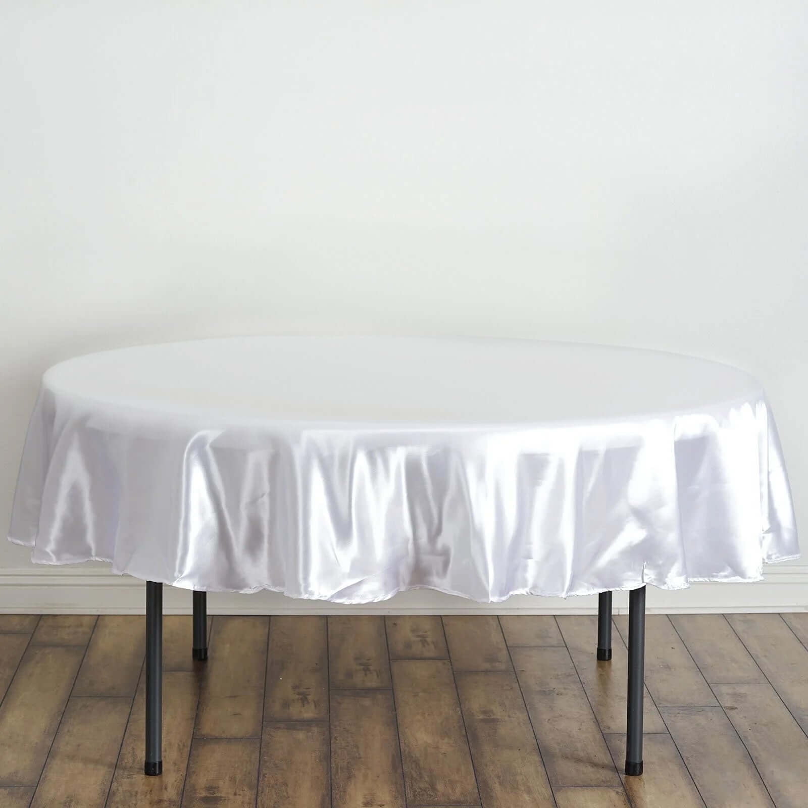 Efavormart 90 Inch Satin Round Tablecloth, Washable Linen Table Cover ...
