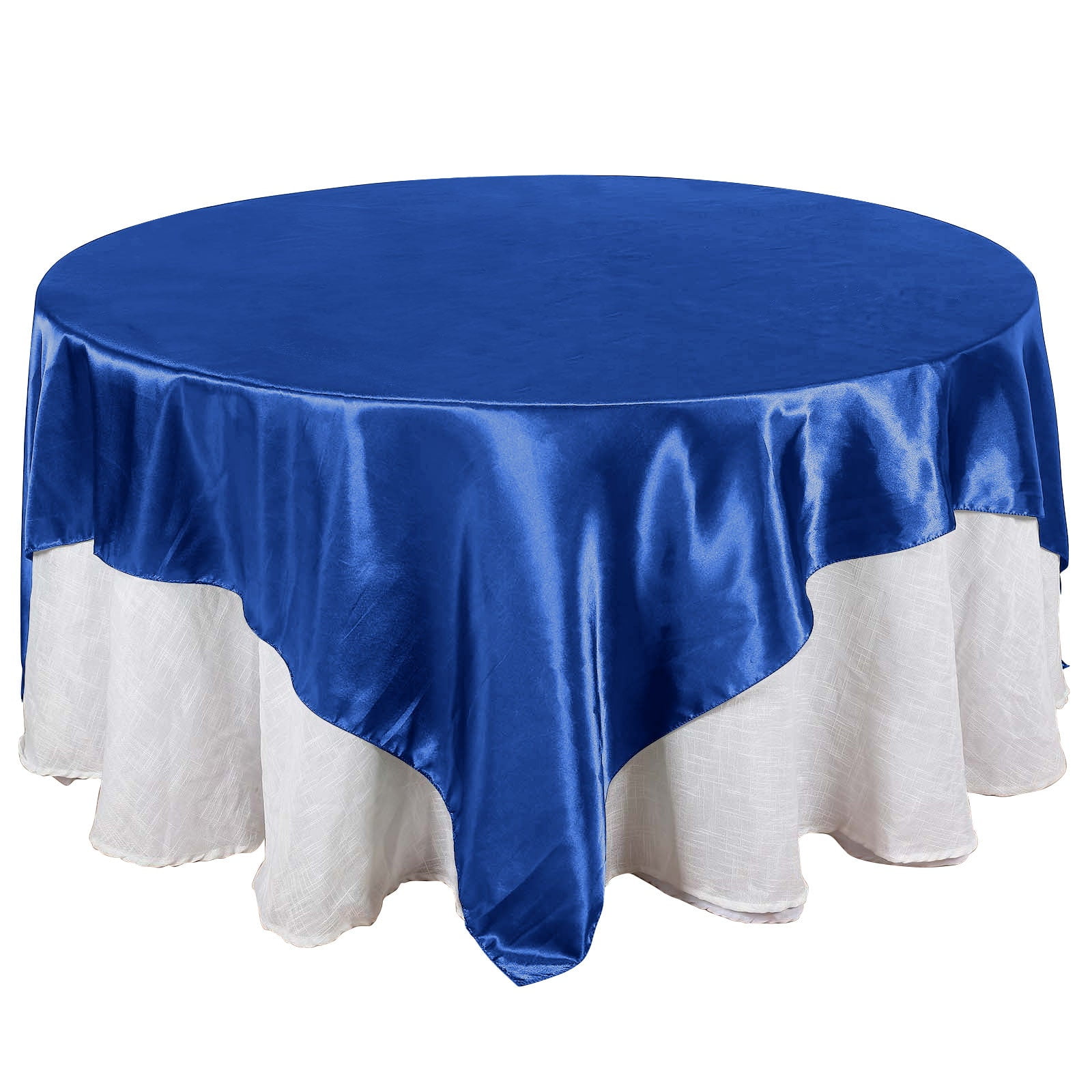 Efavormart 90" SATIN Square Tablecloth Overlay For Wedding Catering ...
