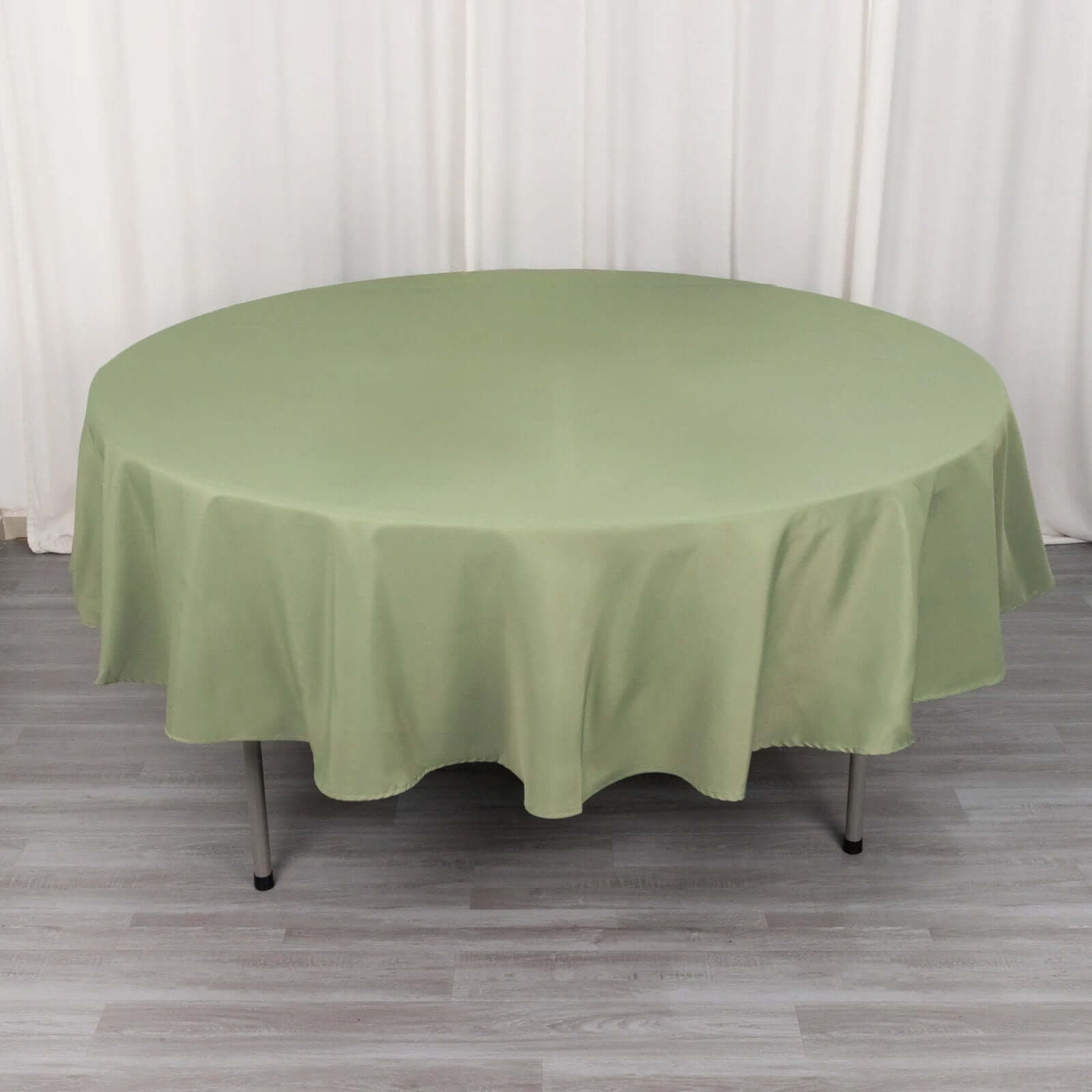 Efavormart 90" Seamless Premium Eucalyptus Sage Green Linens Polyester ...