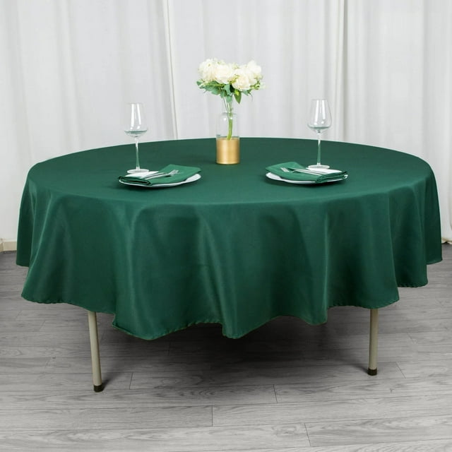 Efavormart 90" Seamless Premium Hunter Emerald Green Linens Polyester ...