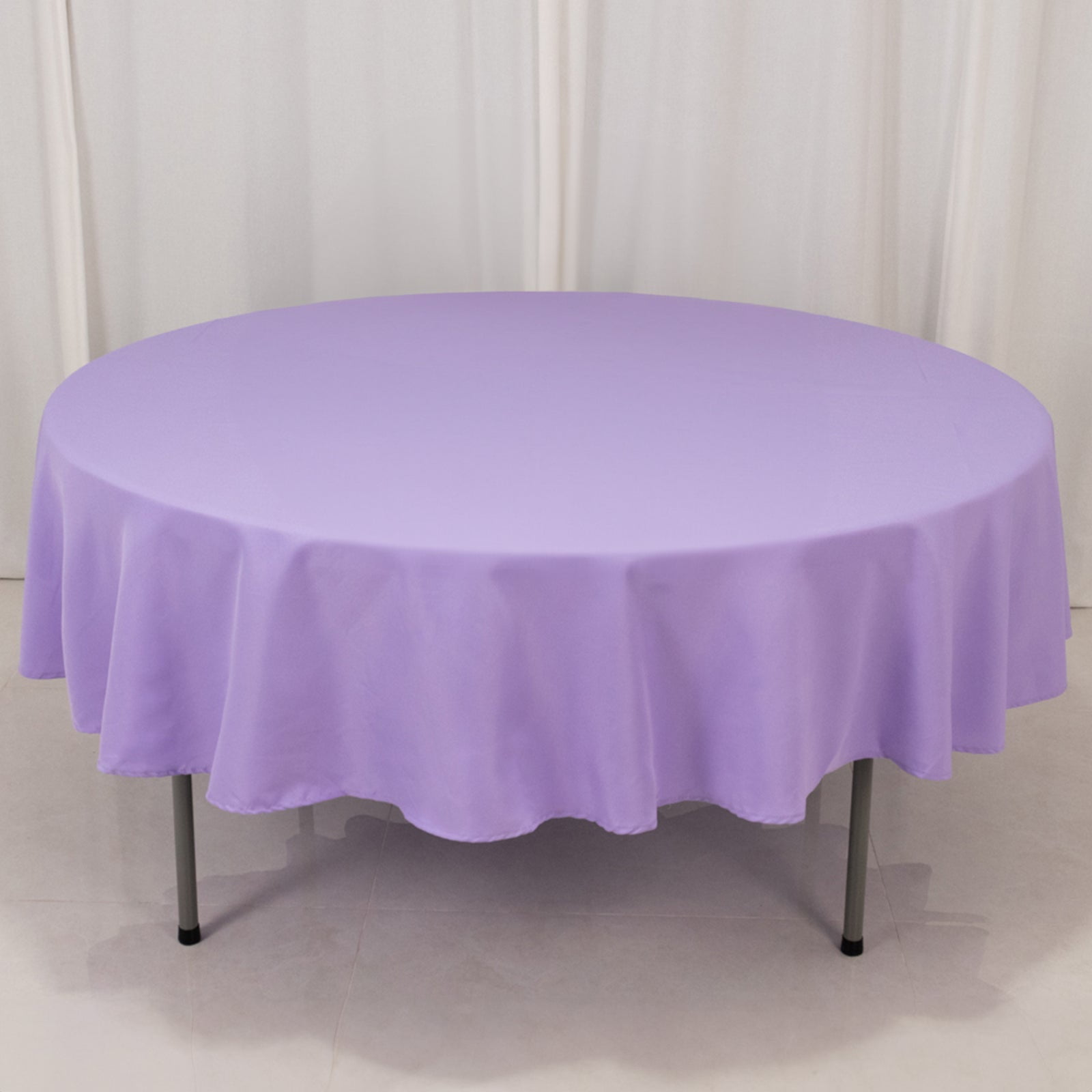 Efavormart 90" Seamless Premium Lavender Lilac Linens Polyester Round ...