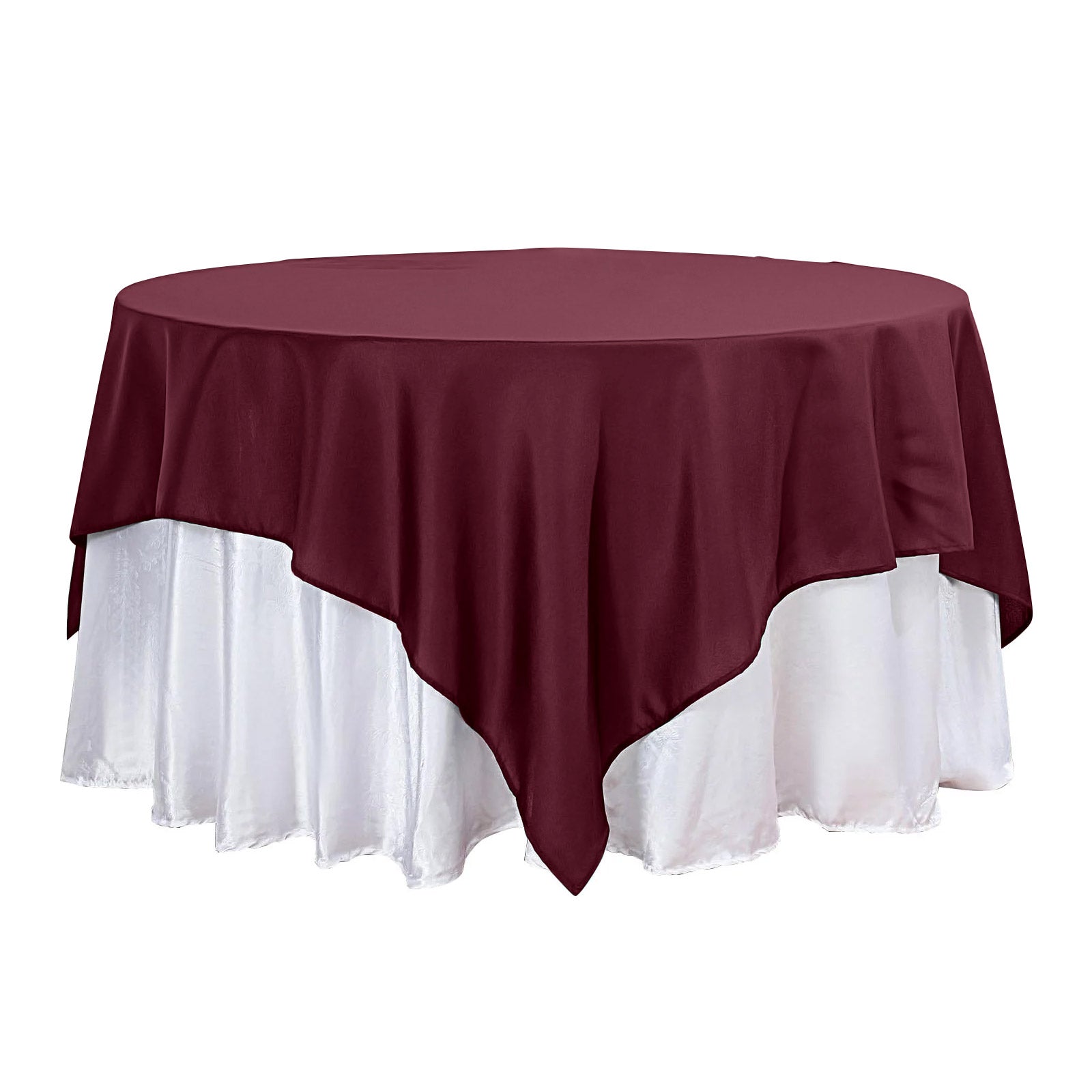 Efavormart 60" SATIN Square Tablecloth Overlay For Wedding Catering ...