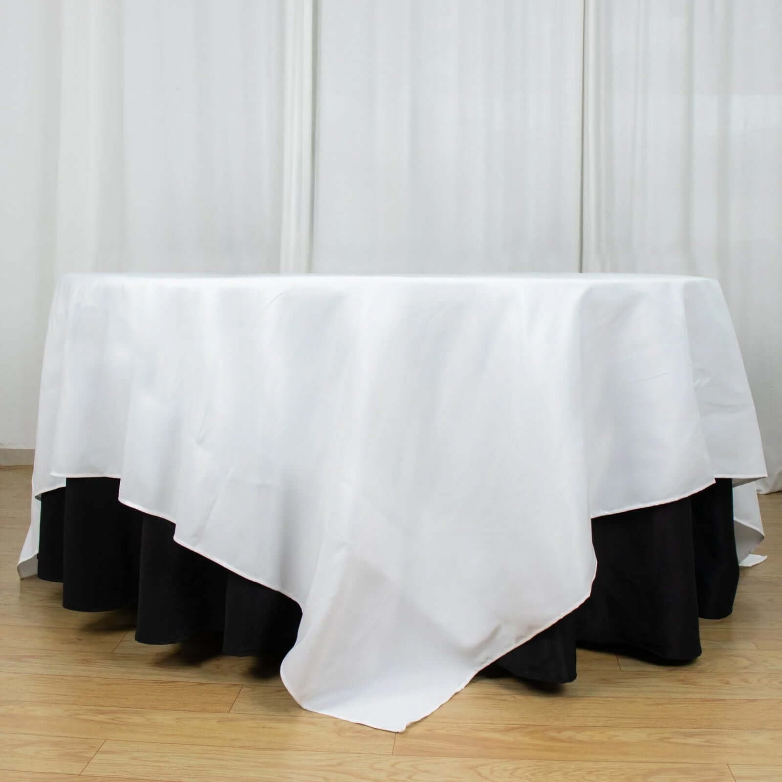 Efavormart 90" White 200 GSM Seamless Premium Polyester Square ...