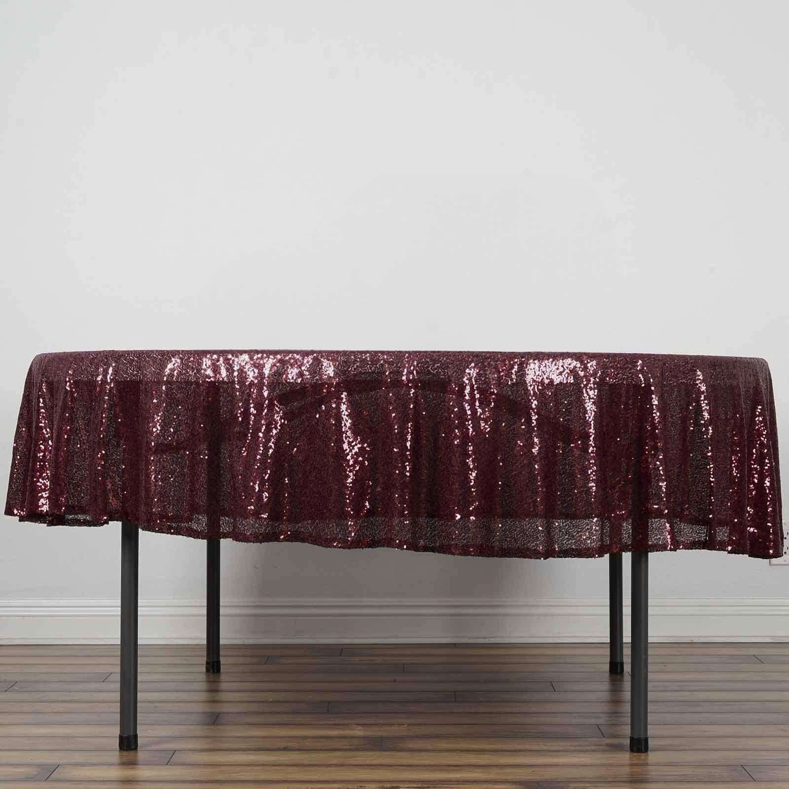 Efavormart 90" Wholesale Premium Table Cover Sparkly SEQUIN Round ...