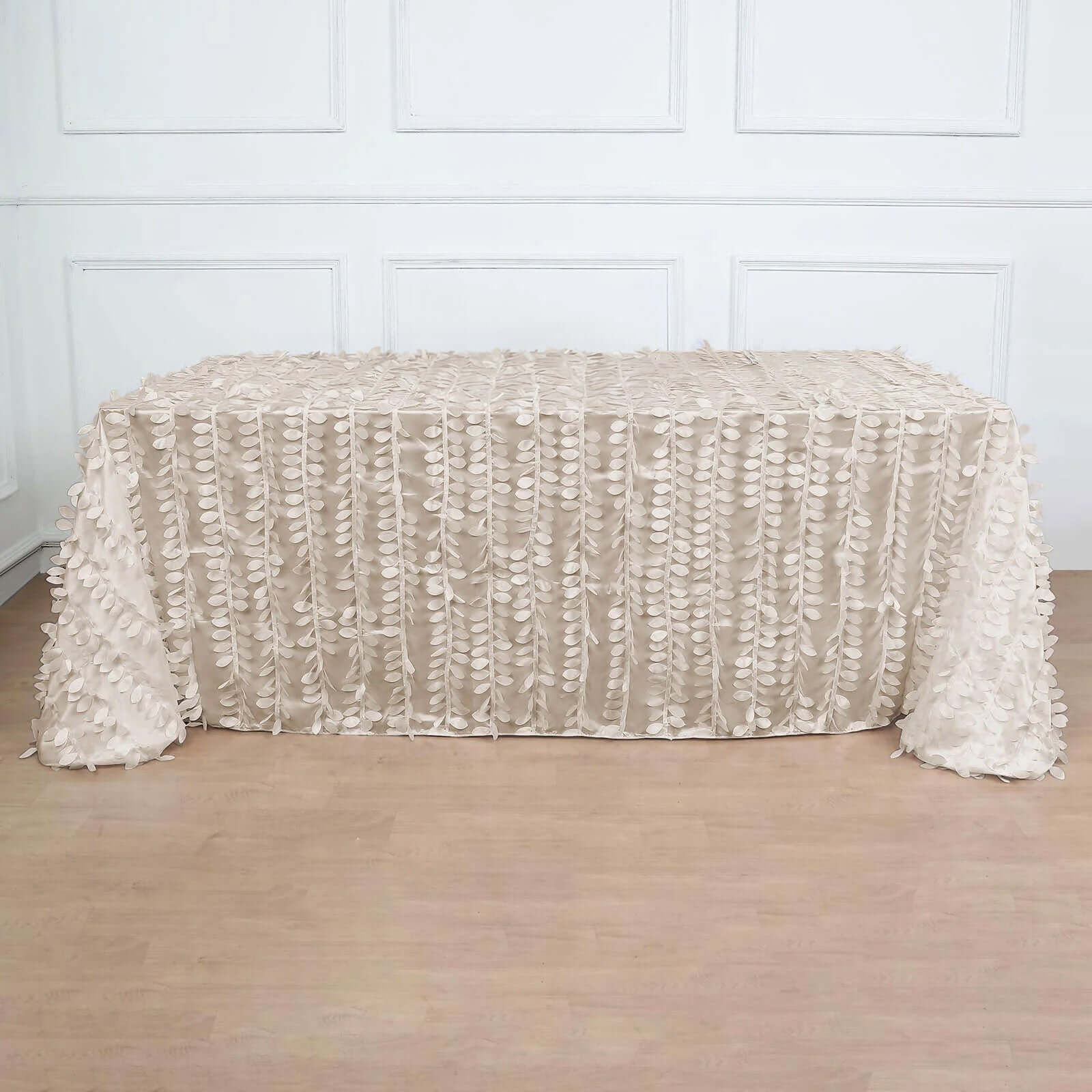 Efavormart 90"x132" Rectangle Leaf Petal Taffeta Tablecloth ...