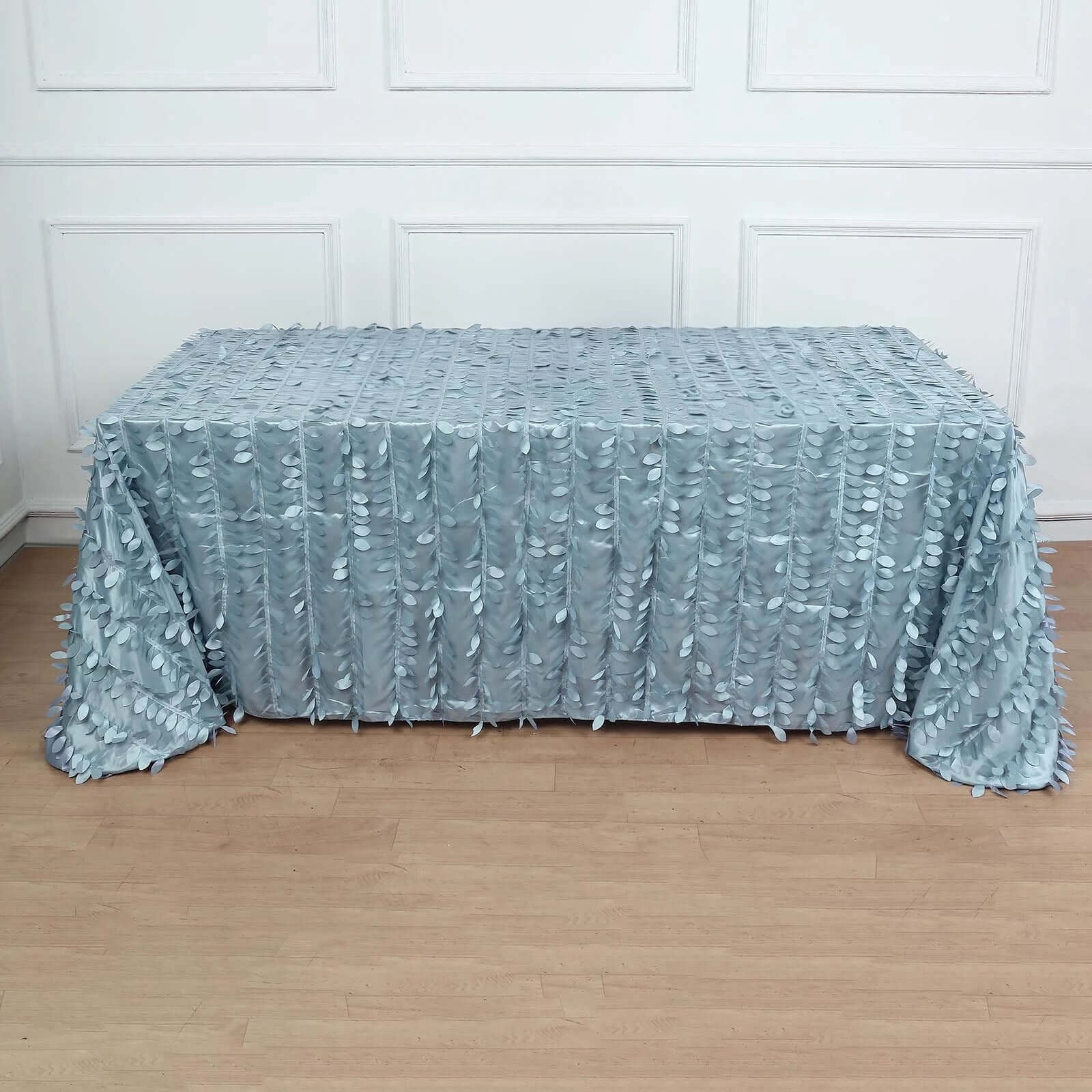 Efavormart 90"x132" Rectangle Leaf Petal Taffeta Tablecloth ...