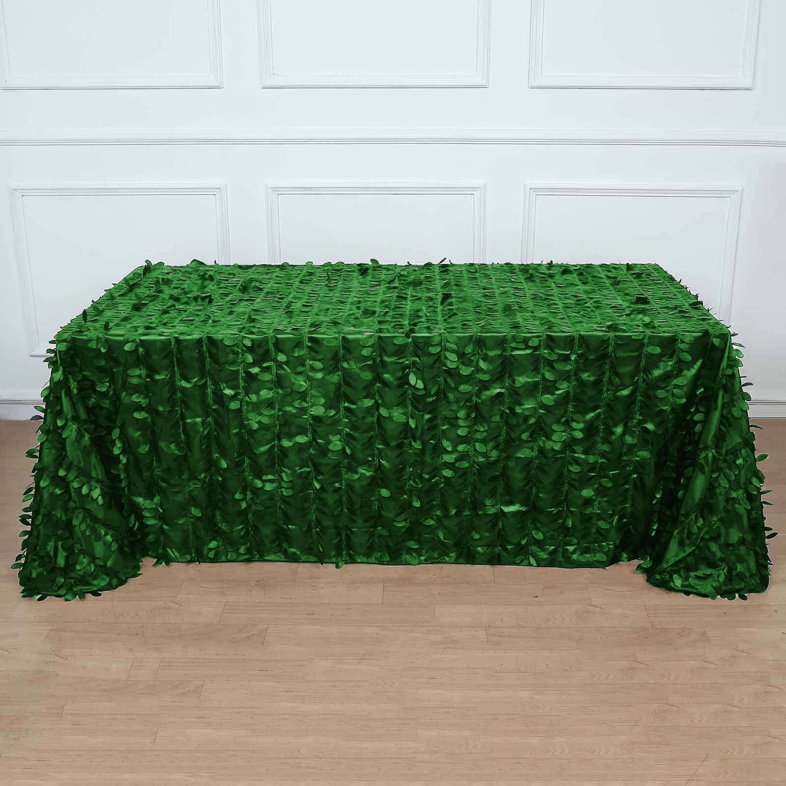 Efavormart 90"x132" Rectangle Leaf Petal Taffeta Tablecloth ...