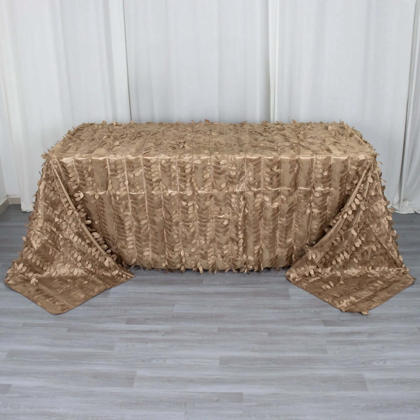 Efavormart 90"x132" Rectangle Leaf Petal Taffeta Tablecloth ...