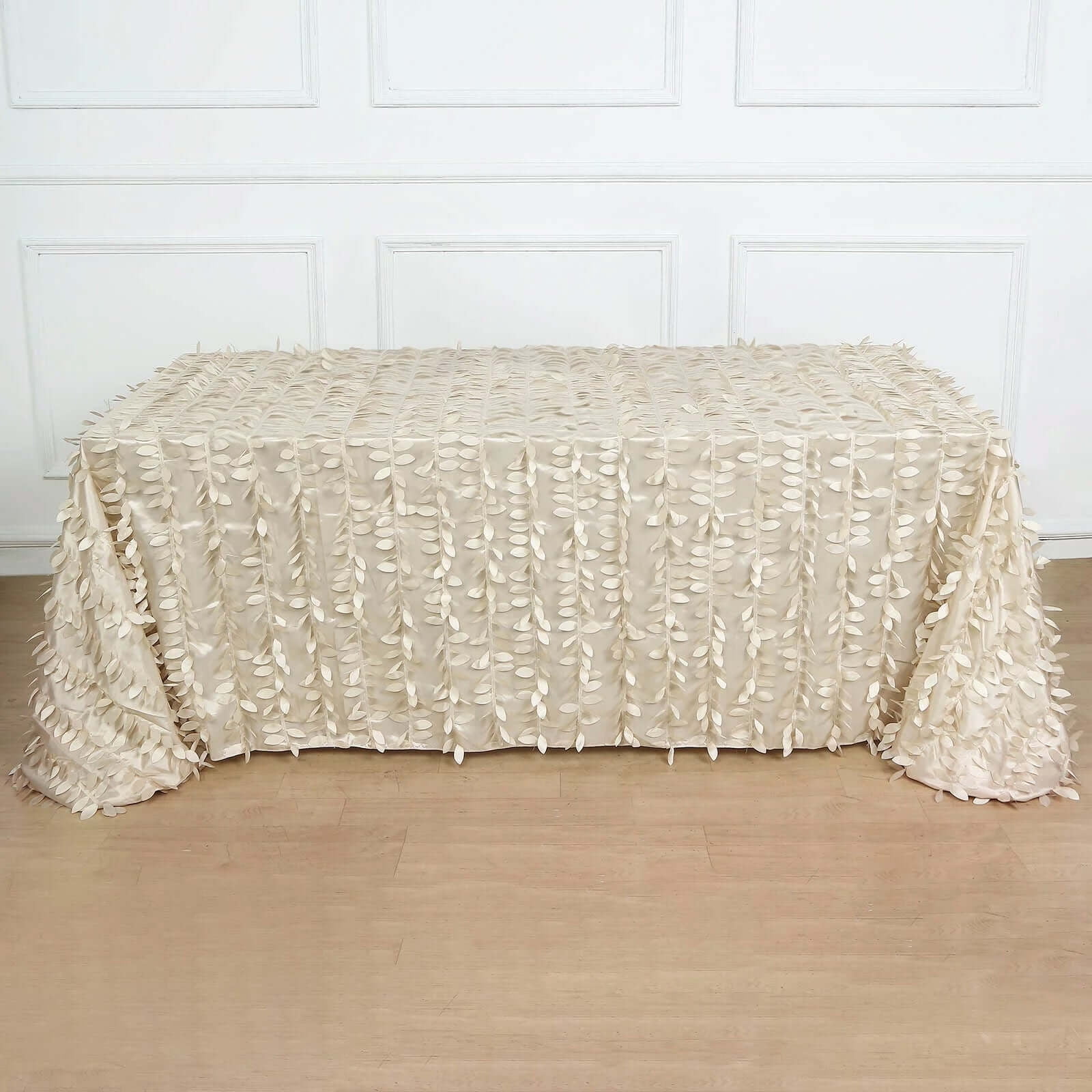 Efavormart 90"x156" Rectangle Leaf Petal Taffeta Tablecloth ...