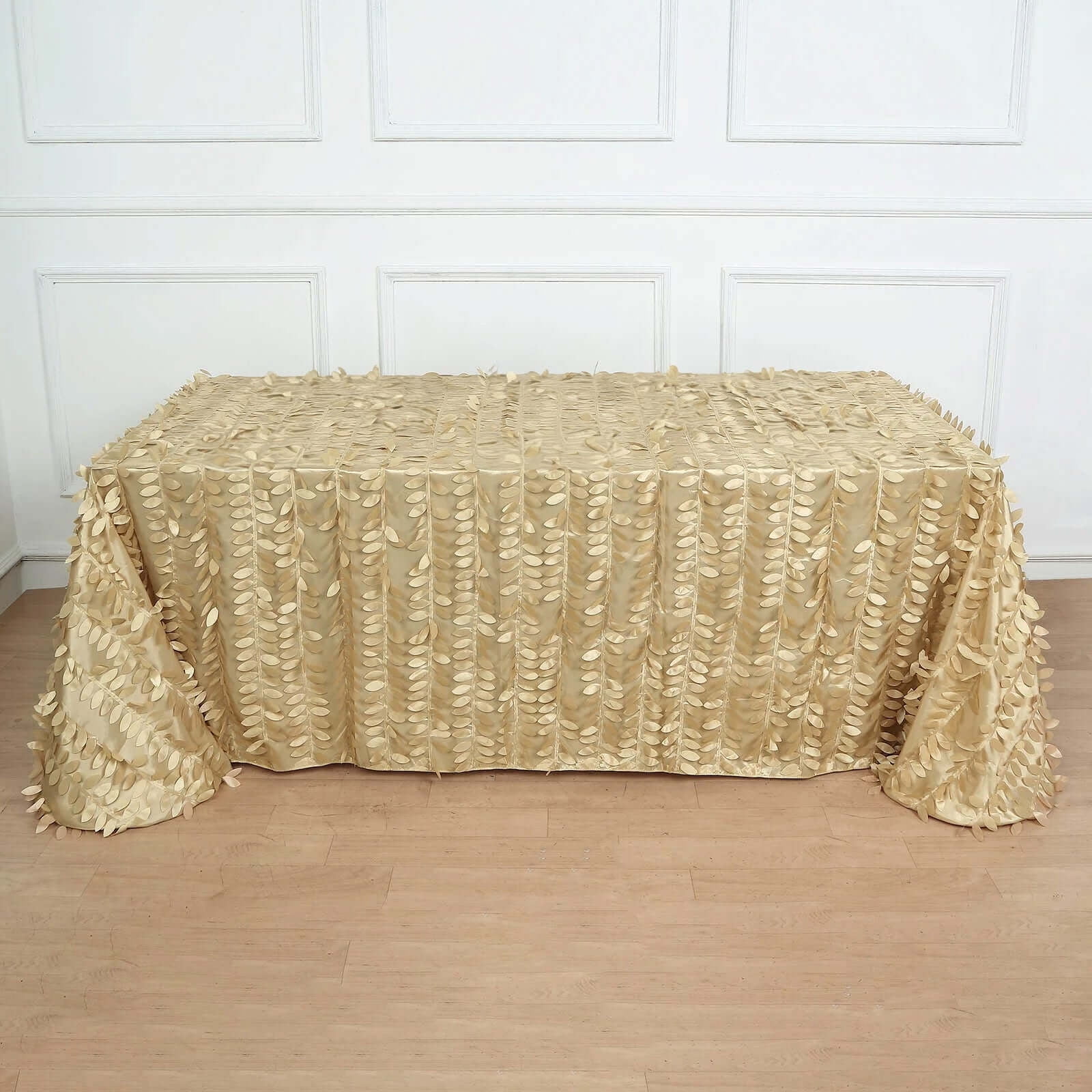Efavormart 90"x156" Rectangle Leaf Petal Taffeta Tablecloth ...
