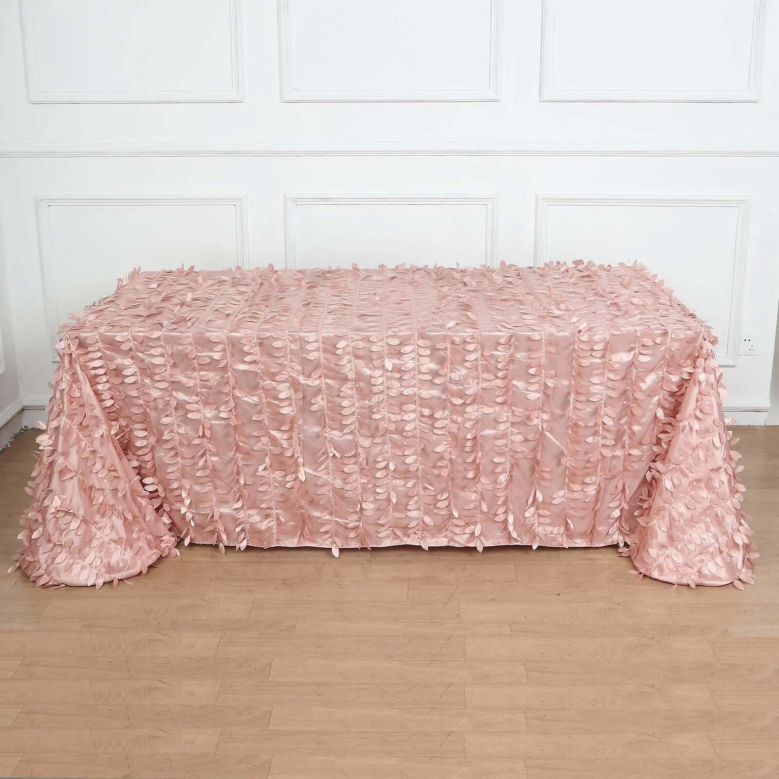 Efavormart 90"x156" Rectangle Leaf Petal Taffeta Tablecloth ...