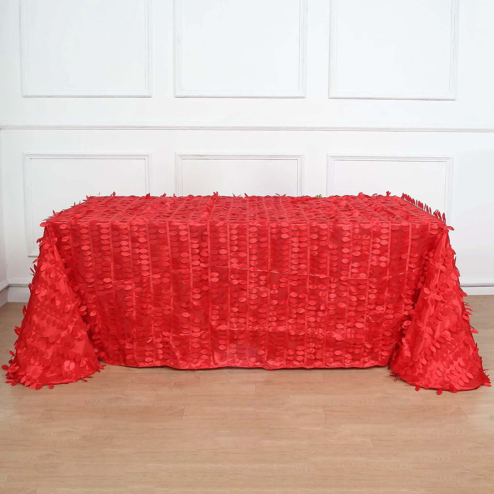 Efavormart 90"x156" Rectangle Leaf Petal Taffeta Tablecloth ...