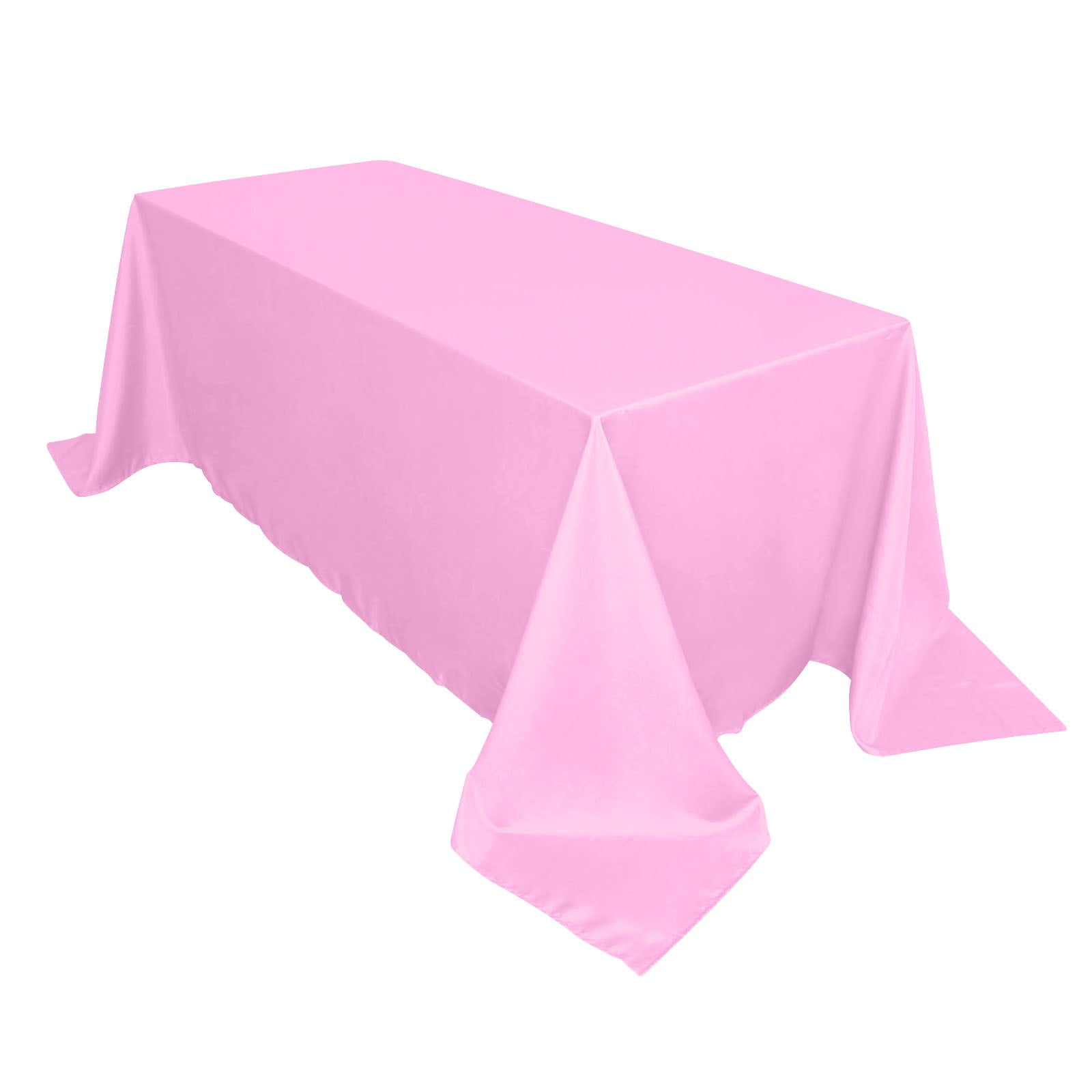 Efavormart 90x132" PINK Wholesale Rectangle Polyester Tablecloth Linen ...