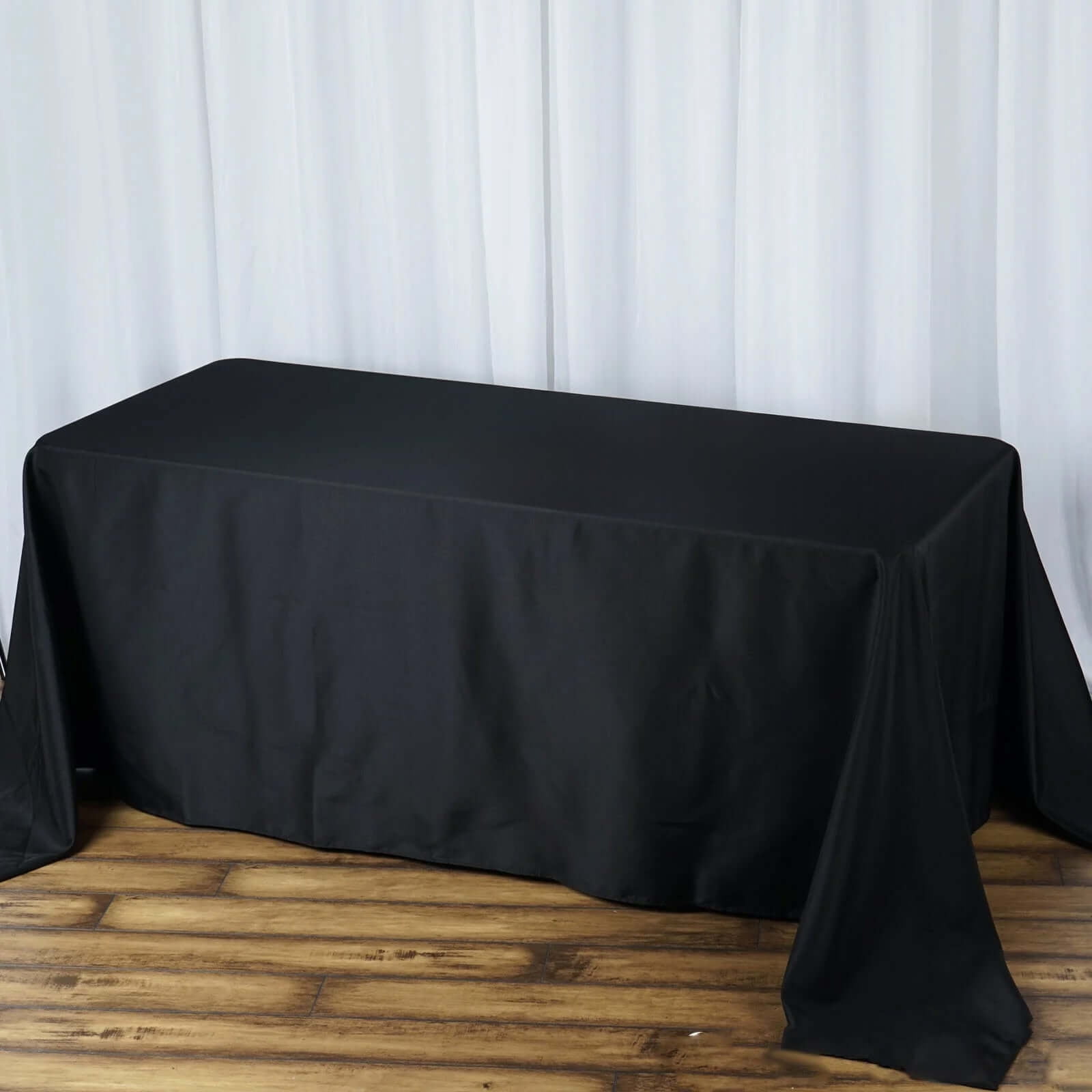 Efavormart 90x132" Seamless Premium BLACK 200 GSM Linens Polyester ...