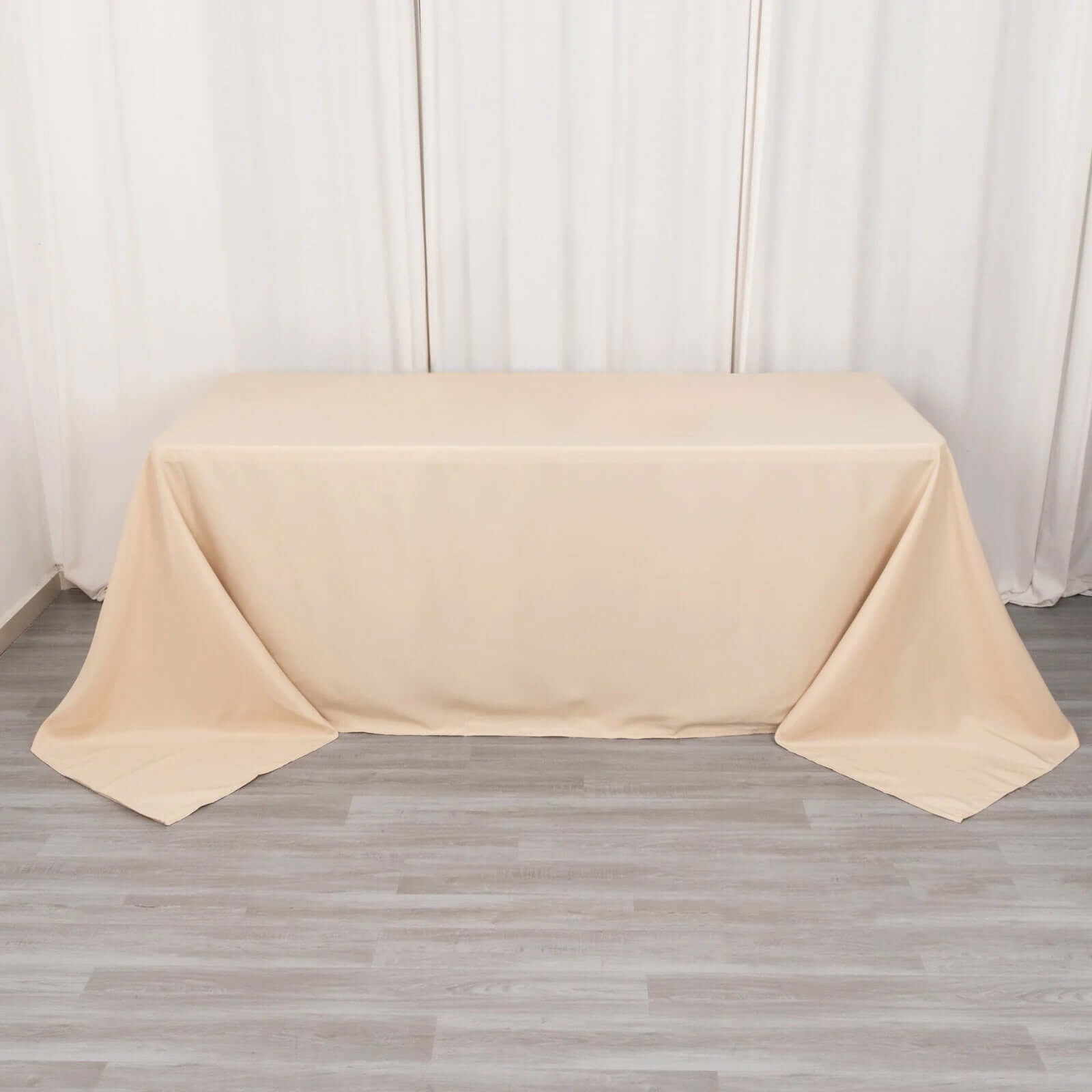 Efavormart 90x132" Seamless Premium Beige 200 GSM Linens Polyester ...