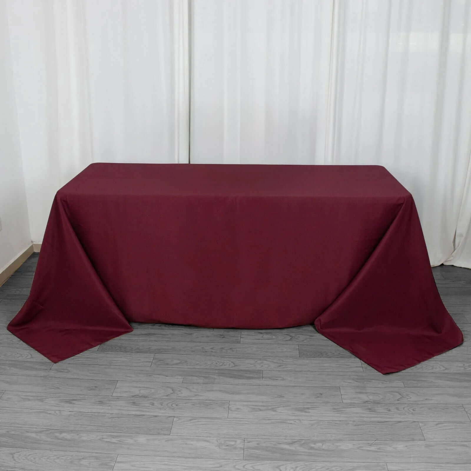 Efavormart 90x132" Seamless Premium Burgundy 200 GSM Linens Polyester ...