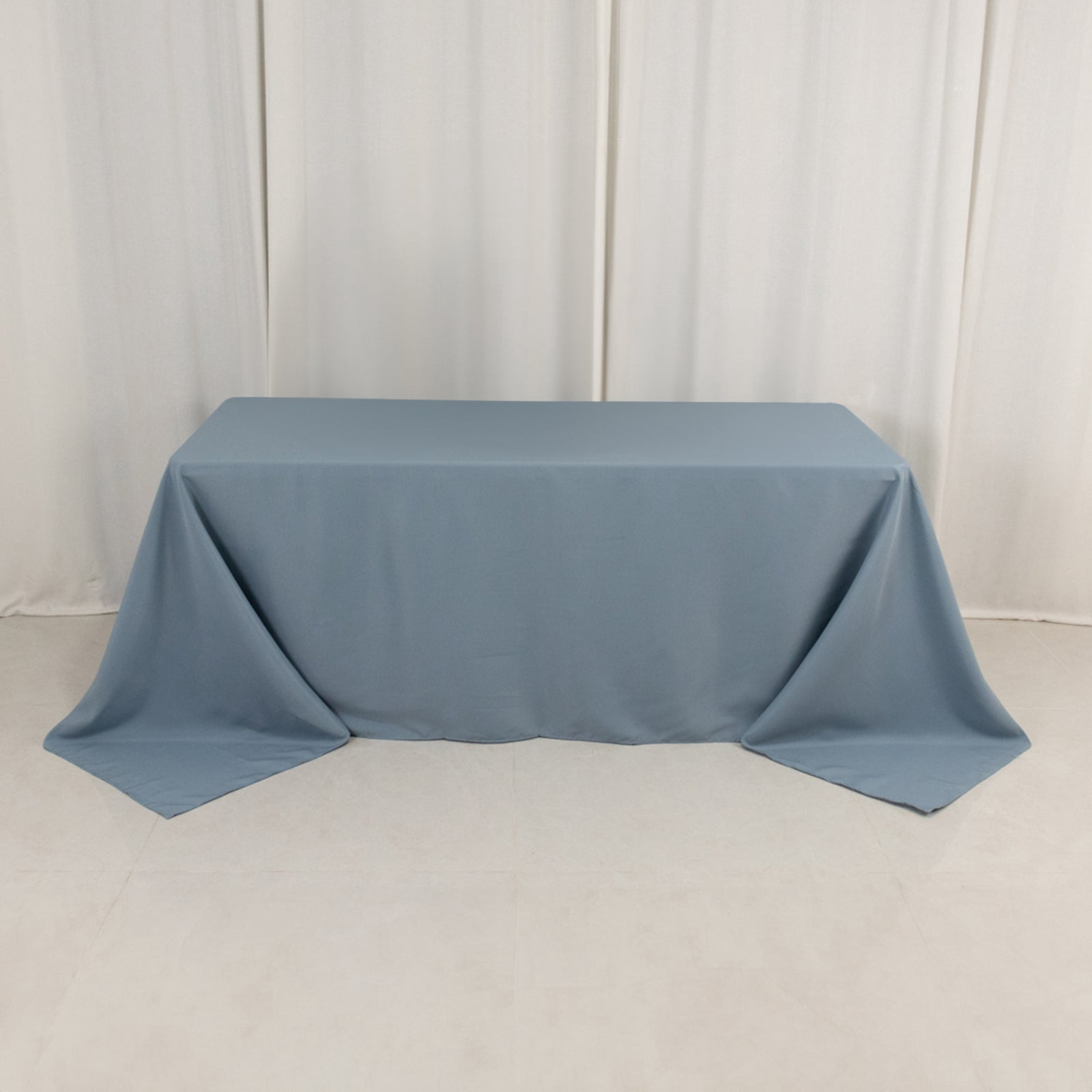 Efavormart 90x132" Seamless Premium Dusty Blue 200 GSM Linens Polyester ...
