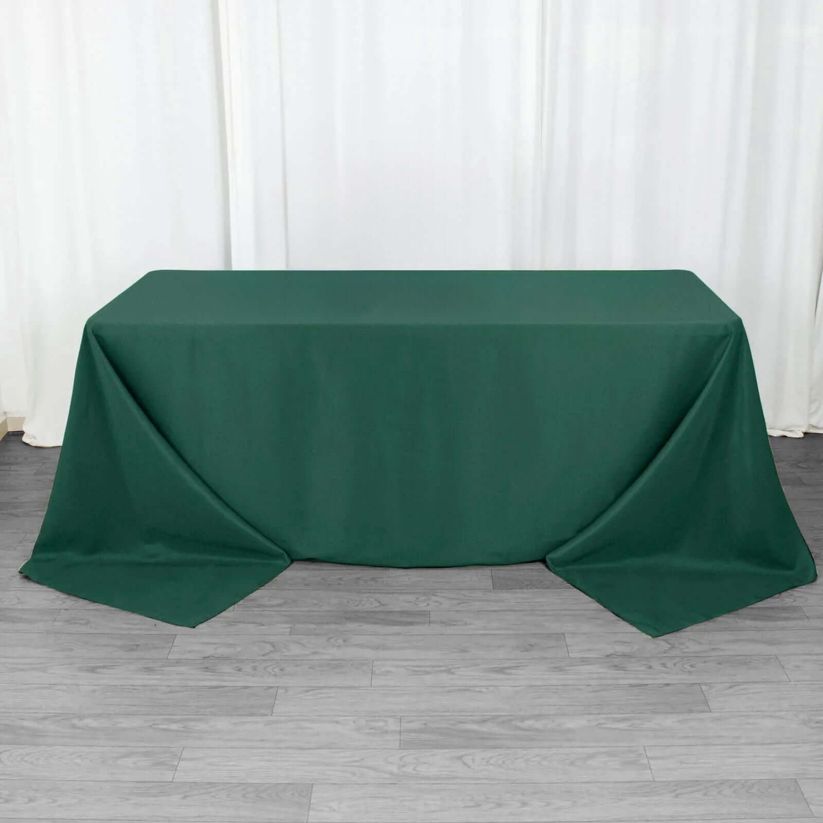 Efavormart 90x132" Seamless Premium Hunter Emerald Green 200 GSM Linens ...