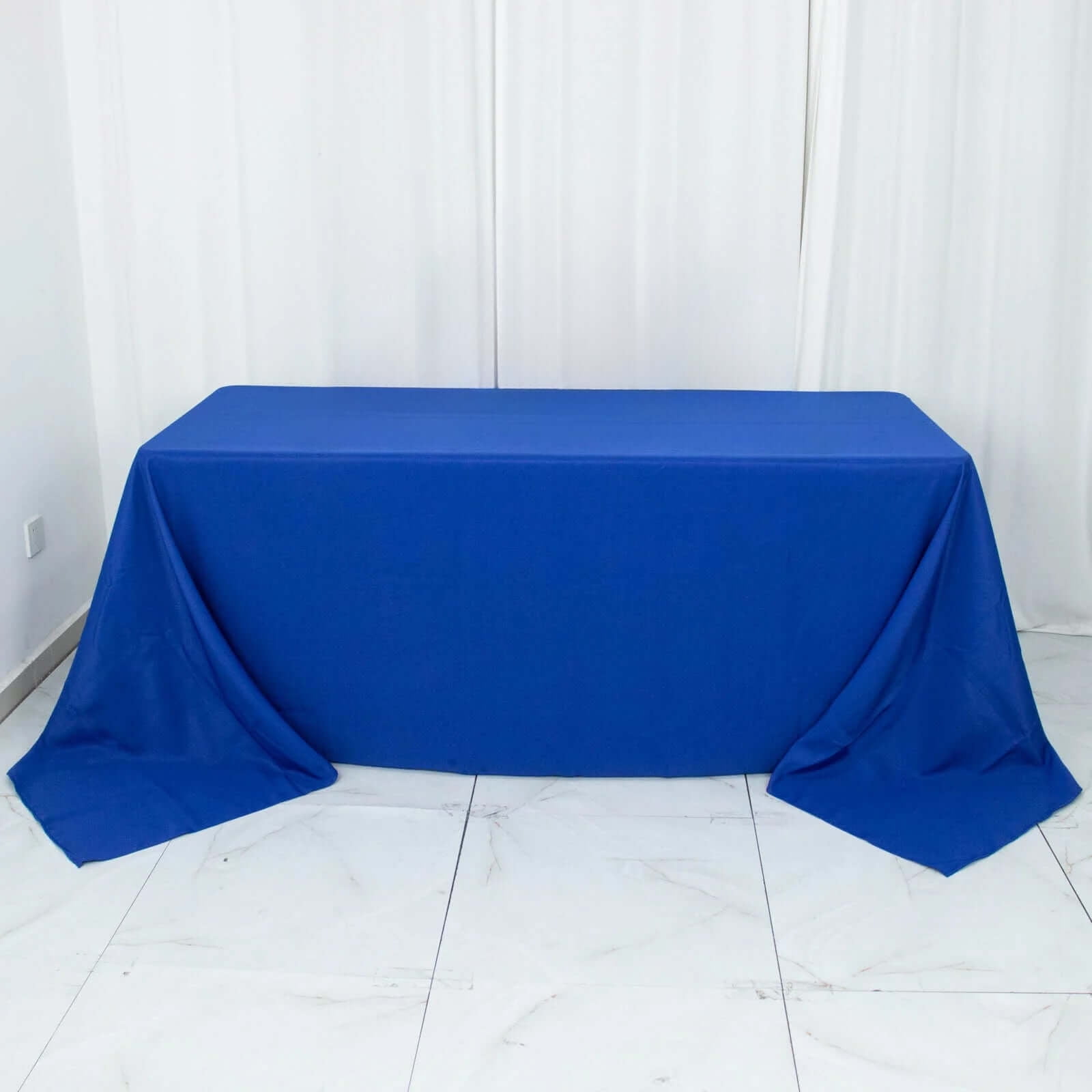 Efavormart 90x132" Seamless Premium Royal Blue 200 GSM Linens Polyester ...