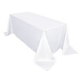 Efavormart 90x132" WHITE Wholesale Rectangle Polyester Rectangle ...