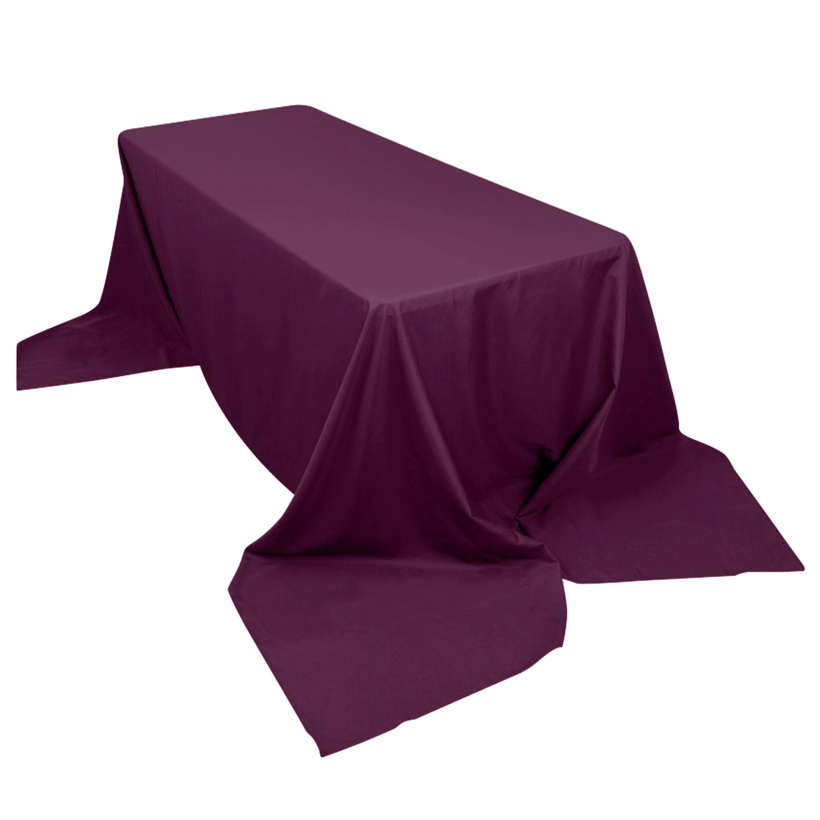 Efavormart 90x156" EGGPLANT Wholesale Rectangle Polyester Tablecloth ...