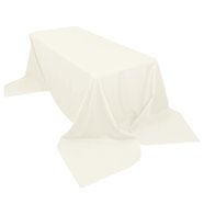 Efavormart 90x132" WHITE Wholesale Rectangle Polyester Rectangle ...