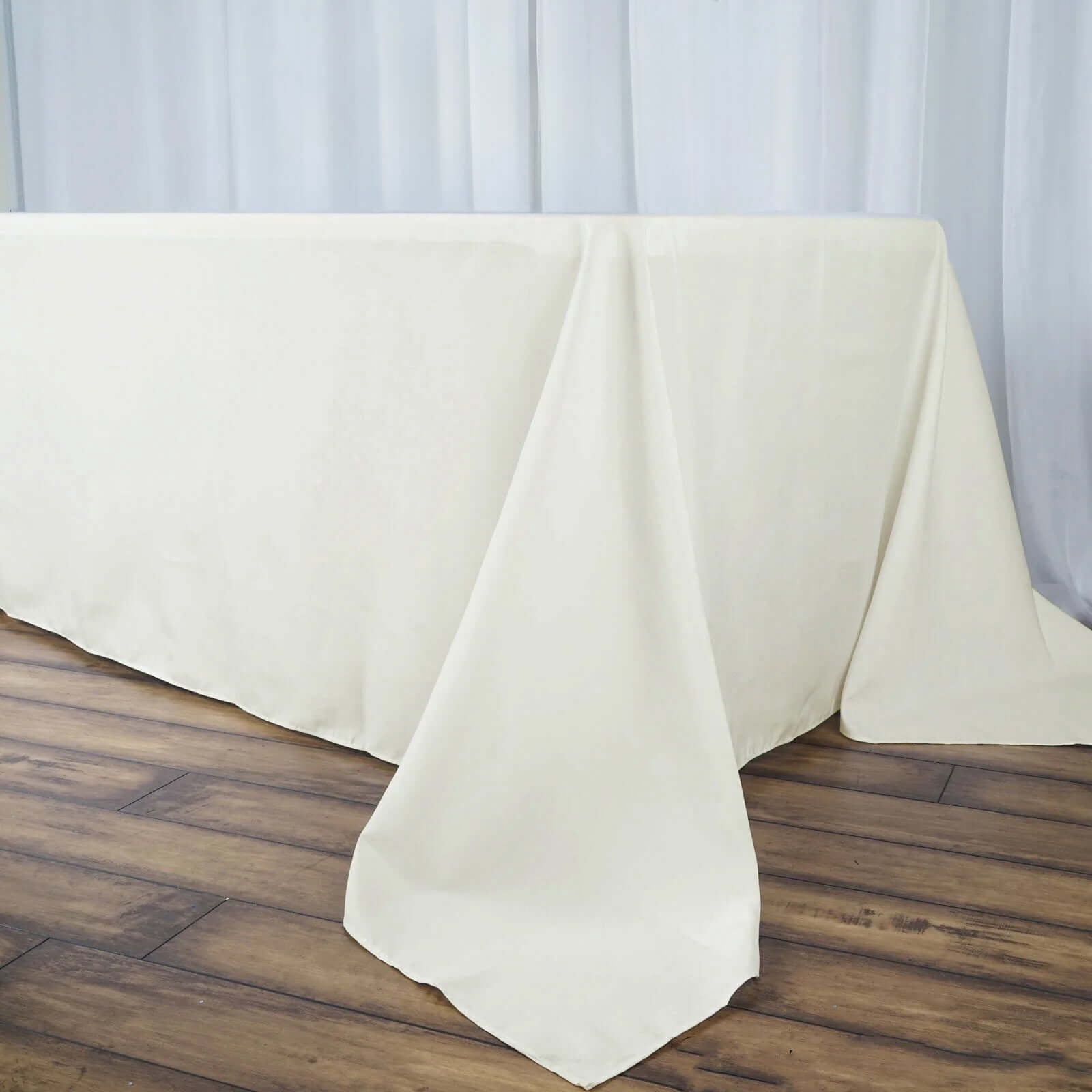 Efavormart 90x156" Seamless Premium IVORY 200 GSM Linens Polyester ...