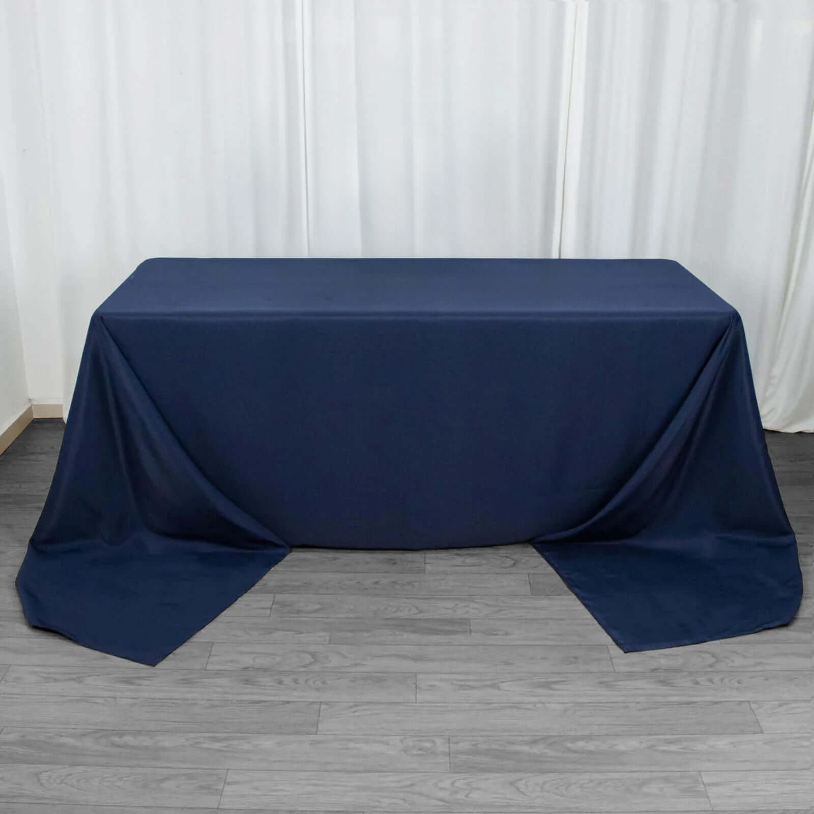Efavormart 90x156" Seamless Premium Navy Blue 200 GSM Linens Polyester ...