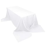 Efavormart 90x156" WHITE Wholesale Rectangle Polyester Tablecloth Linen ...