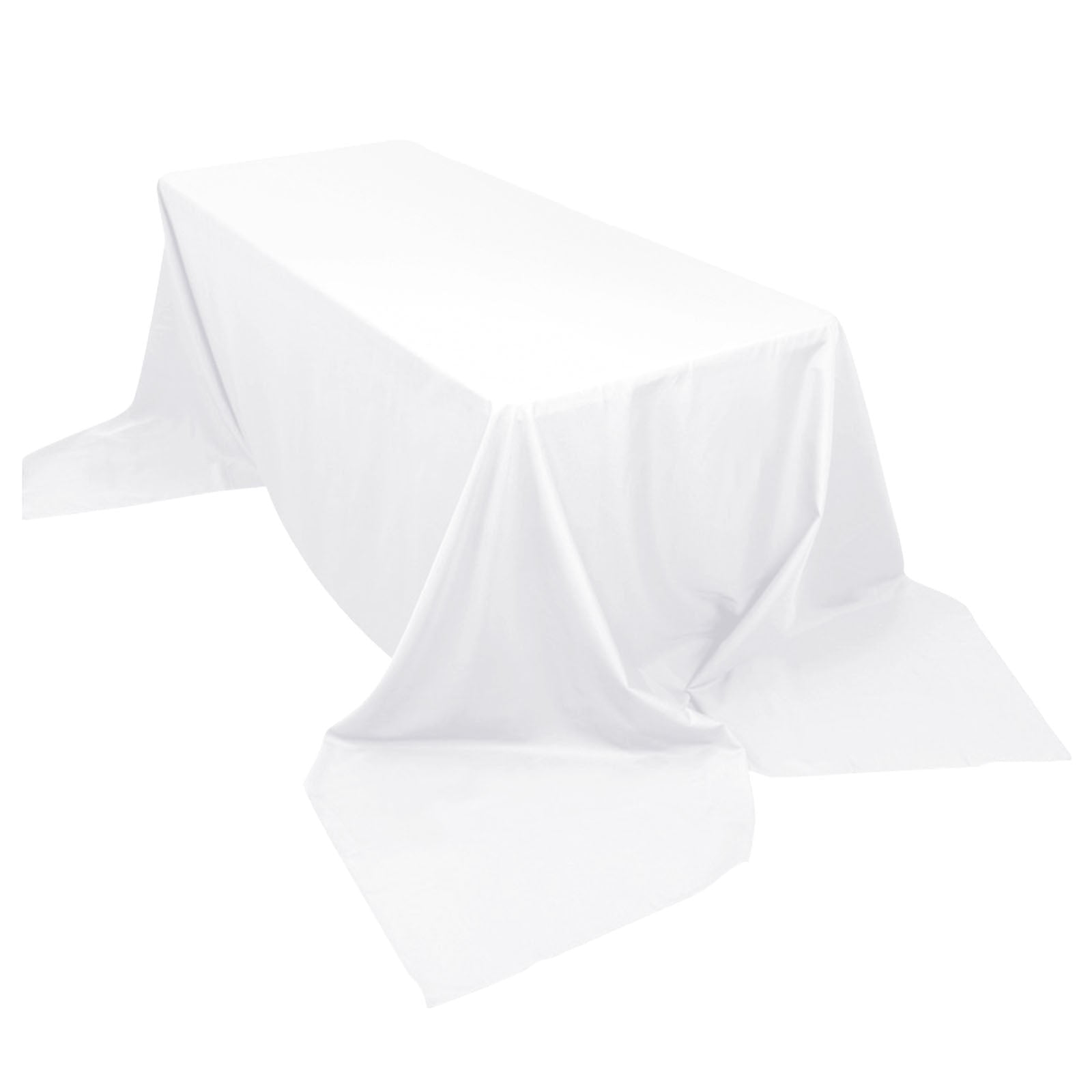 Efavormart 90x156" WHITE Wholesale Rectangle Polyester Tablecloth Linen ...